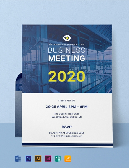 11 FREE Business Invitation Templates Word PSD InDesign Apple 