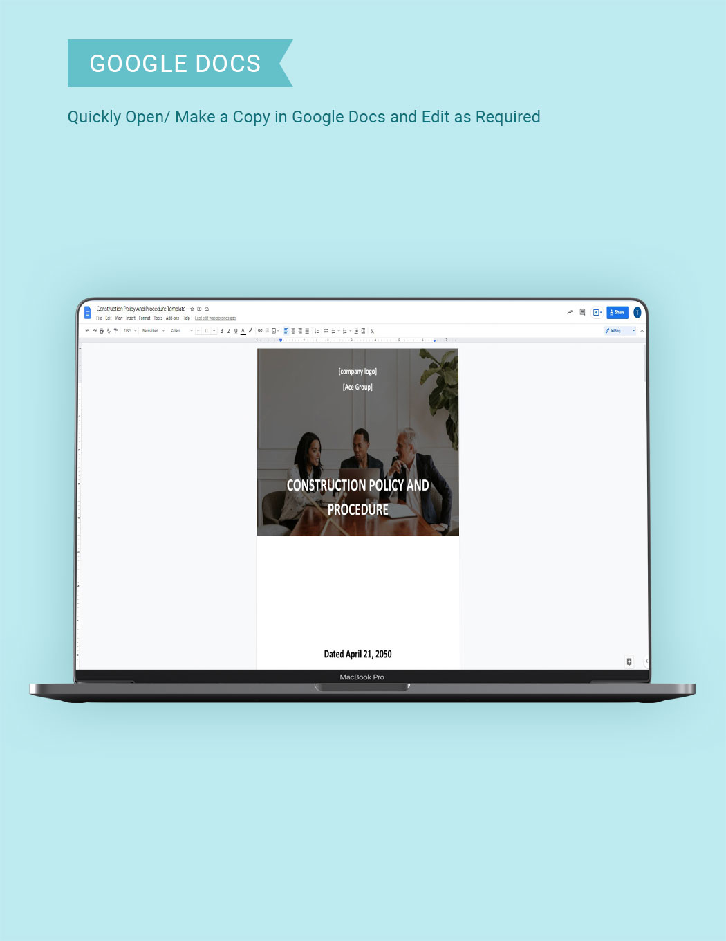 Construction Policy And Procedure Template - Google Docs, Word ...
