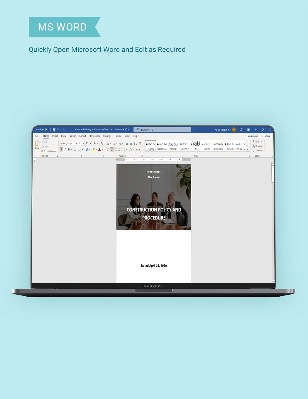 Construction Policy And Procedure Template - Google Docs, Word ...