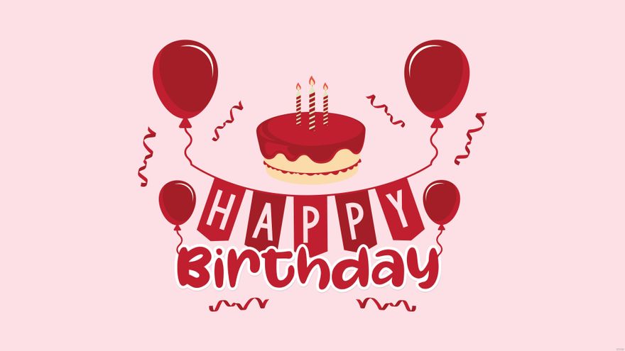 Free Red Birthday Background - Download in Illustrator, EPS, SVG ...