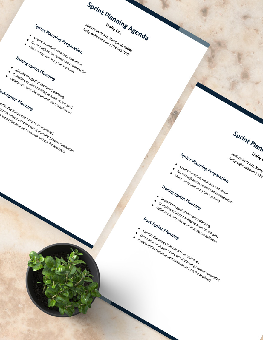 Sprint Planning Agenda Template - Google Docs, Word | Template.net