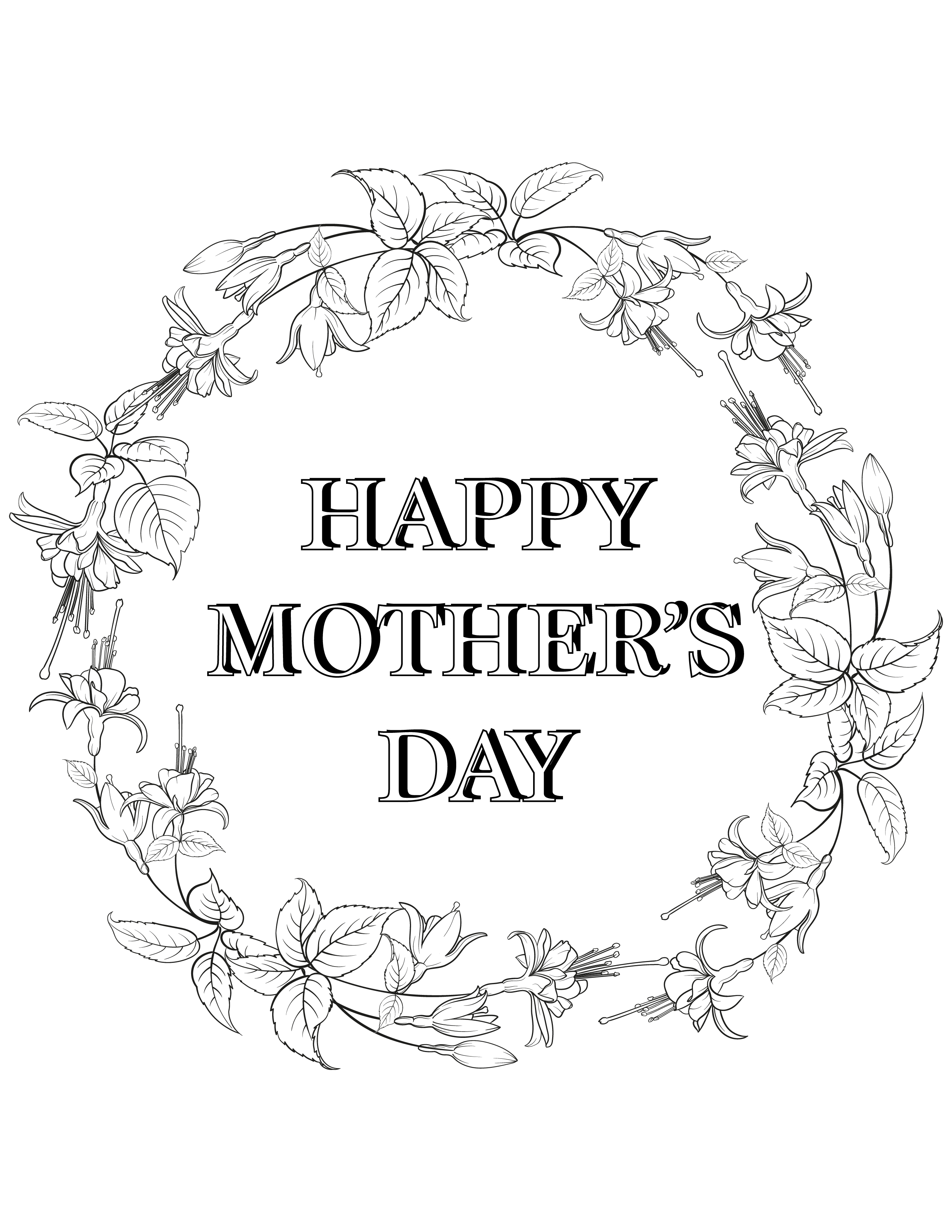 Happy Mothers Day Nana Coloring Pages
