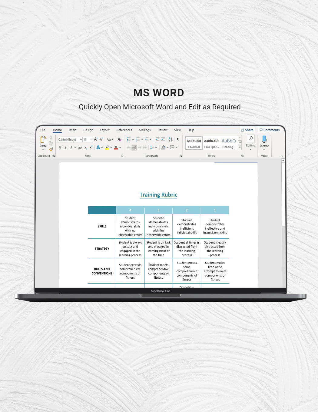 Training Rubric Template - Download in Word, Google Docs | Template.net