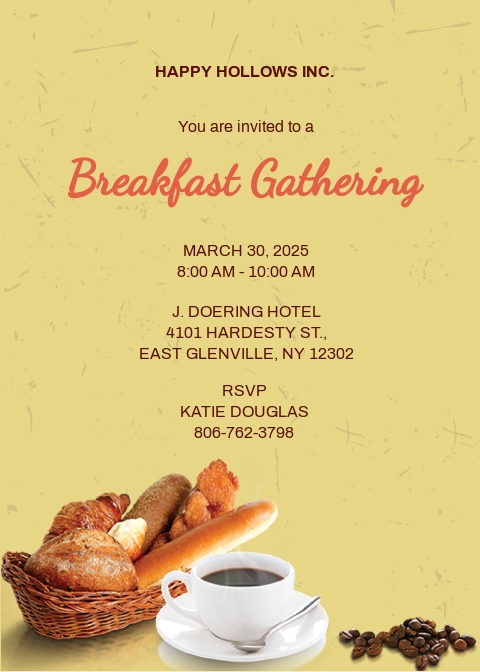 Free Downloadable Breakfast Invitations