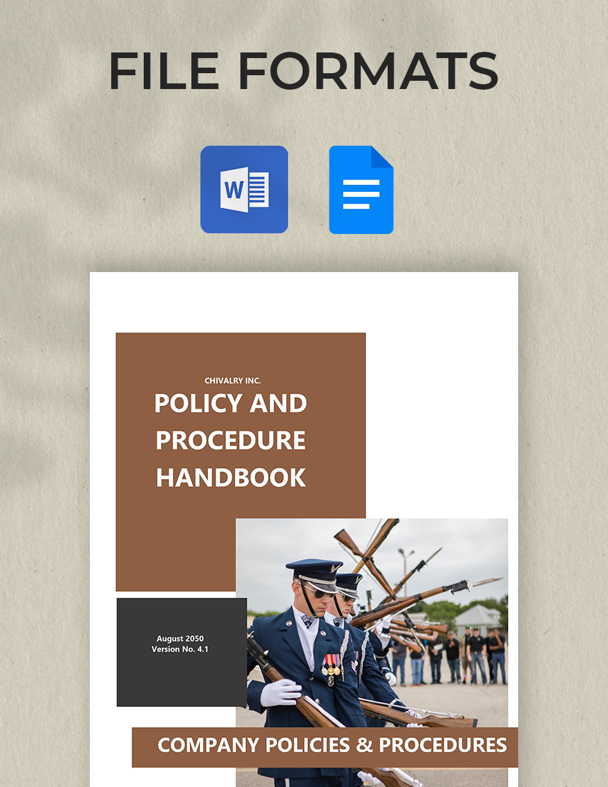 Policy and Procedure Handbook Template - Word, Google Docs | Template.net