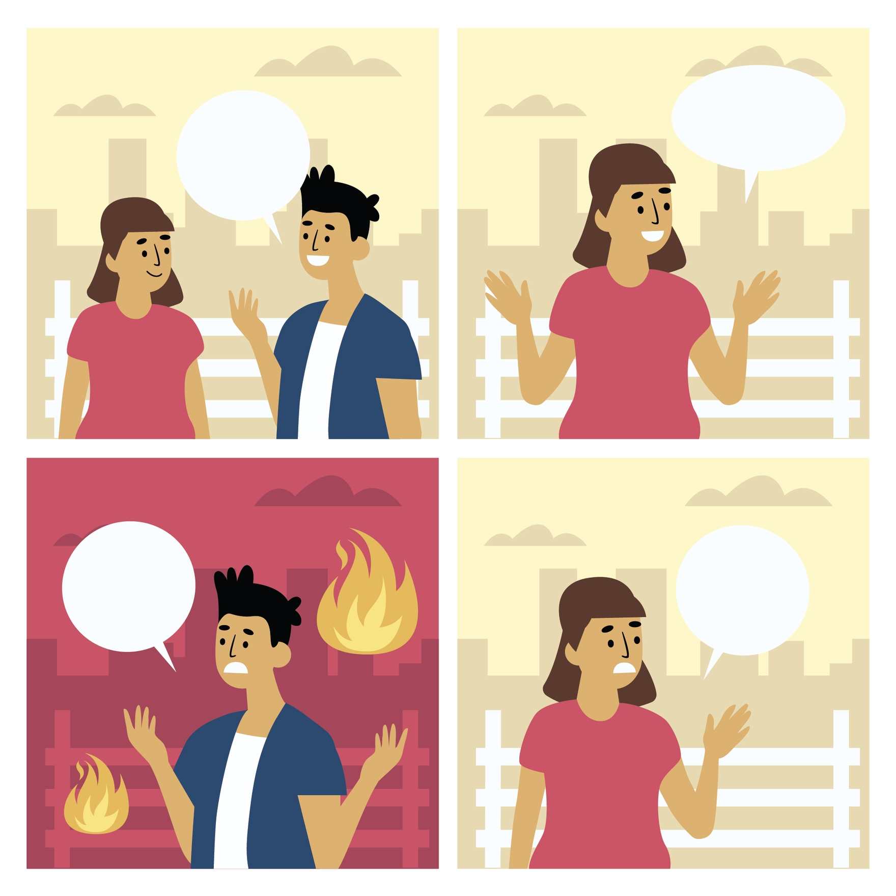 4 Panel Comic Strip Template