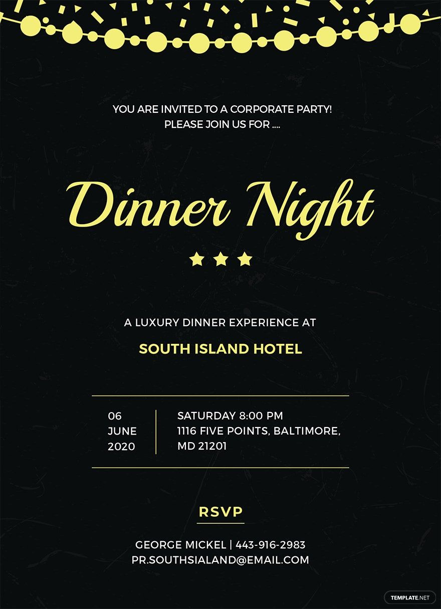 Invitation Letter Dinner Party Example Polito Weddings