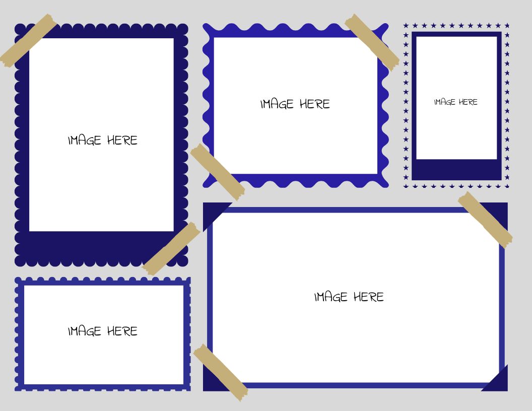Scrapbook Frame Word Apple Pages PSD Template