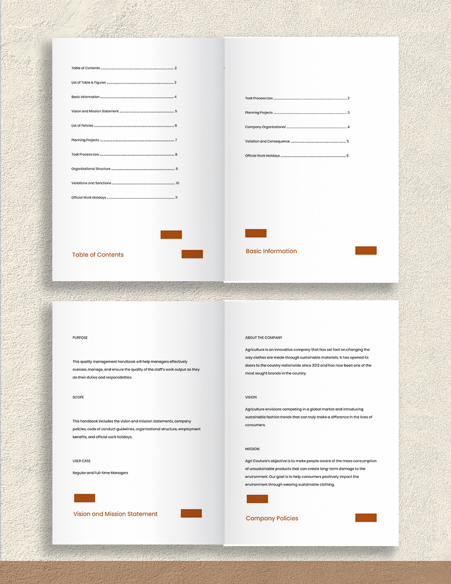 Quality Management Handbook Template - Google Docs, Word | Template.net