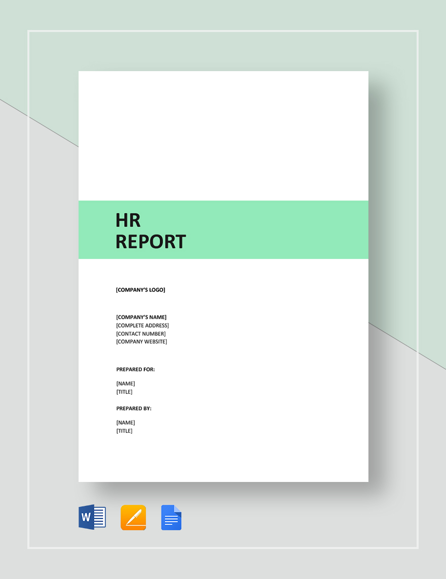 HR Report Template - Google Docs, Word, Apple Pages | Template.net