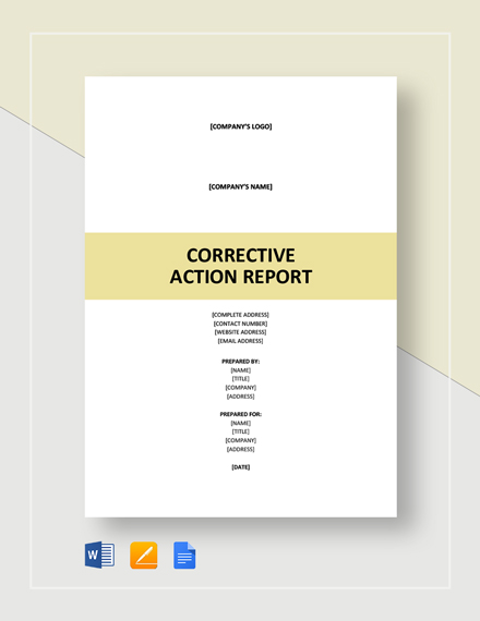 9 Corrective Action Report Templates Free Word PDF Documents Download