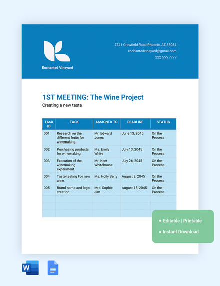 Action Items Timeline Template - Download in Word, Google Docs ...