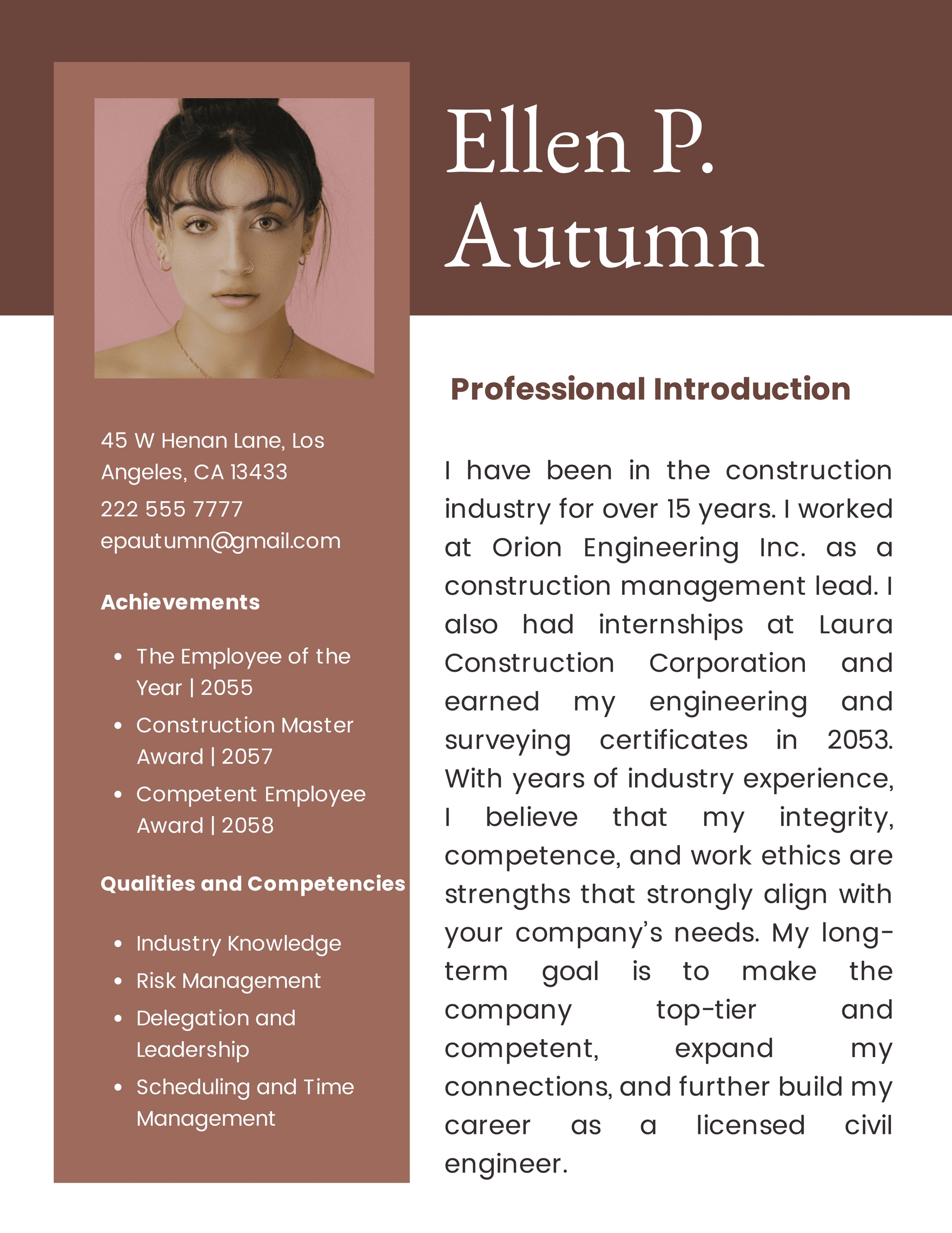 Self Introduction In Interview For Experienced Candidates In Word