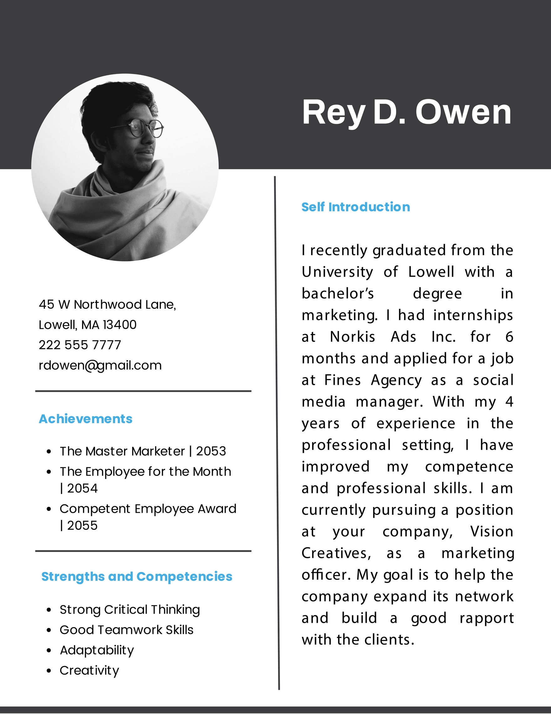 FREE Self Introduction Templates Examples Edit Online Download
