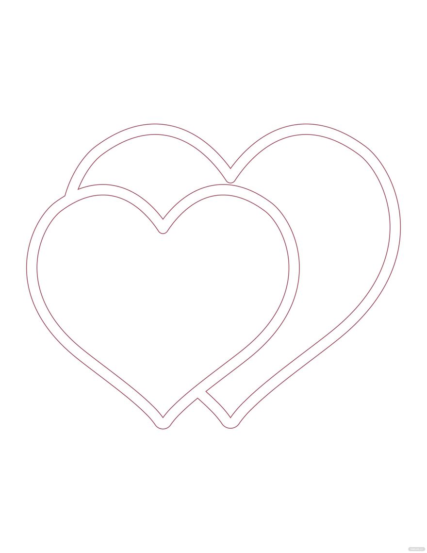 Free Red Heart Coloring Page - PDF | Template.net