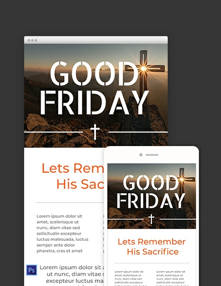 Free Good Friday Email Newsletter Template