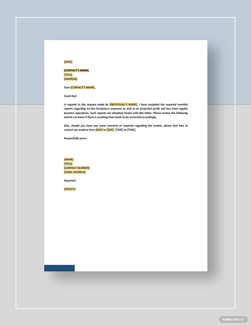 Monthly Report Template Google Docs Word Apple Pages Template