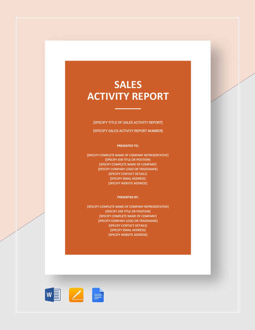 Free Monthly Safety Activity Report Template - Google Docs, Word ...