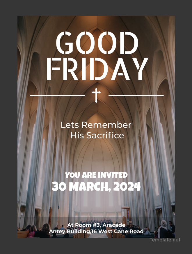 Free Good Friday Invitation Template in Adobe Photoshop | Template.net