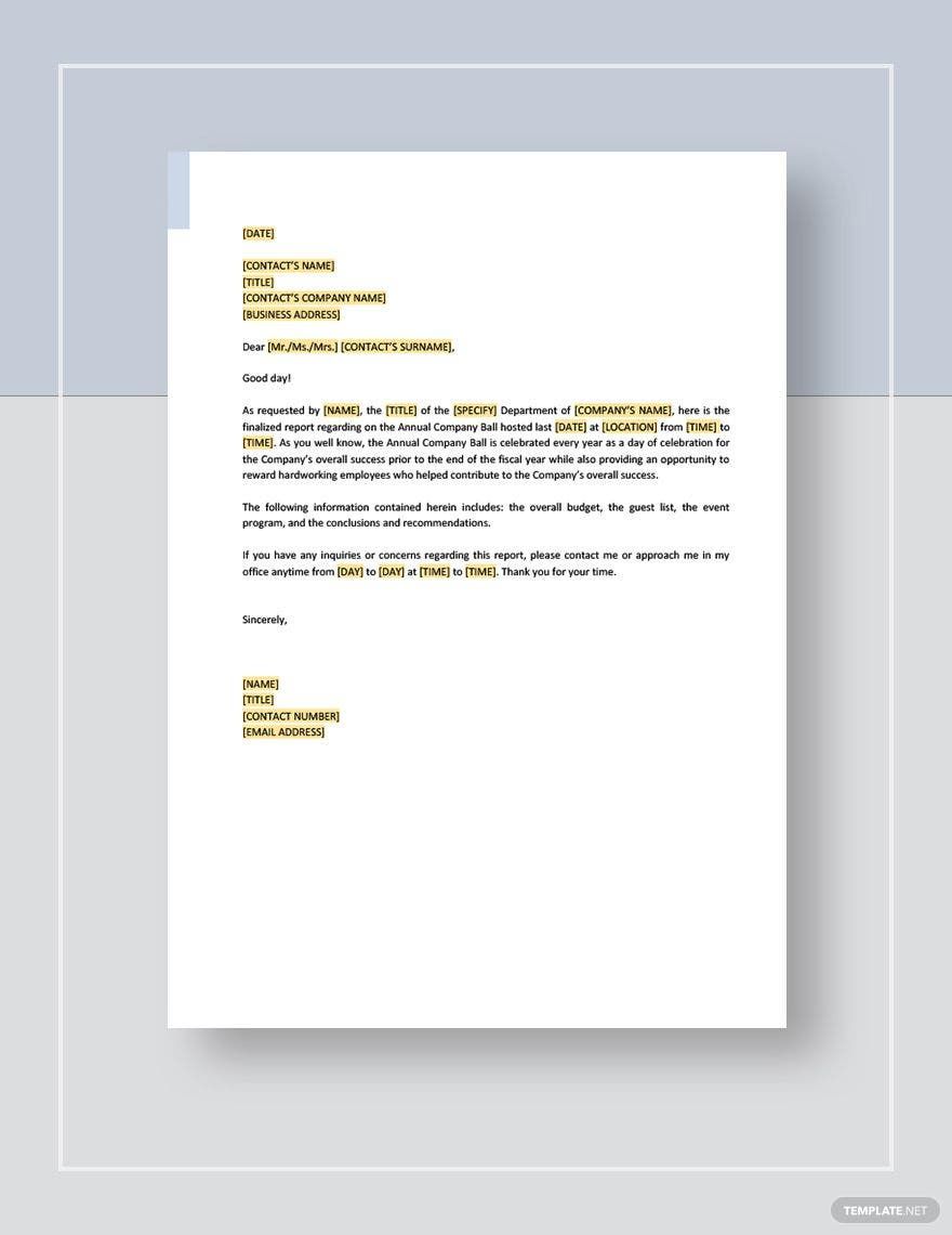  Event Report Template Google Docs Word Apple Pages Template