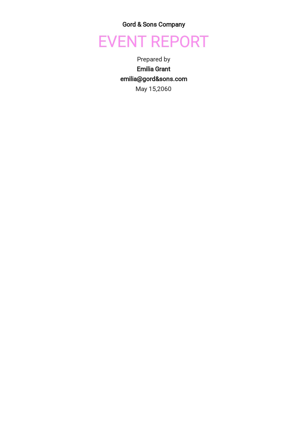 Event Report Sample Template In Google Docs Word Template Event Report Sample Template In Google Docs Word Template