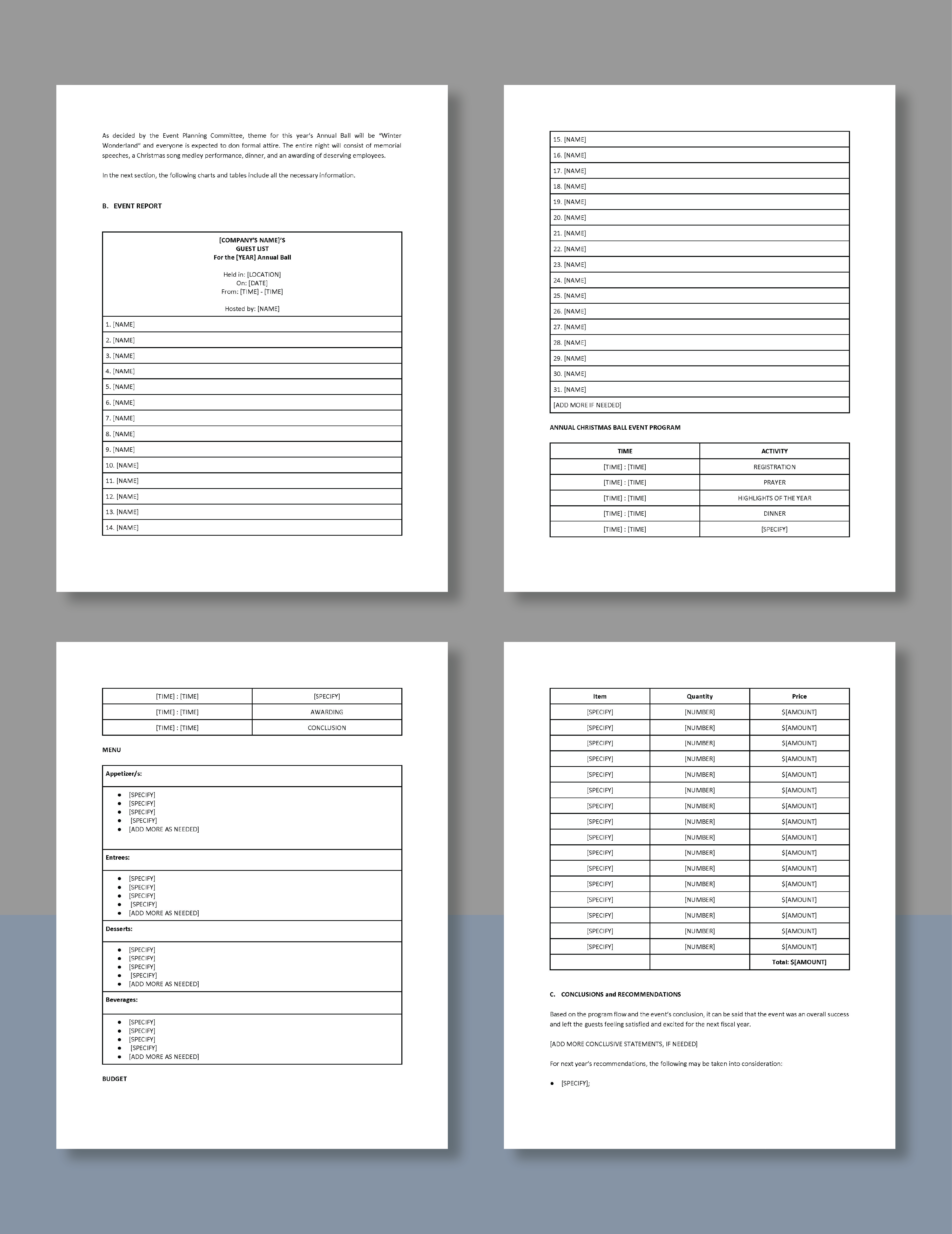 Free Event Report Template - Download in Word, Google Docs, Apple Pages ...