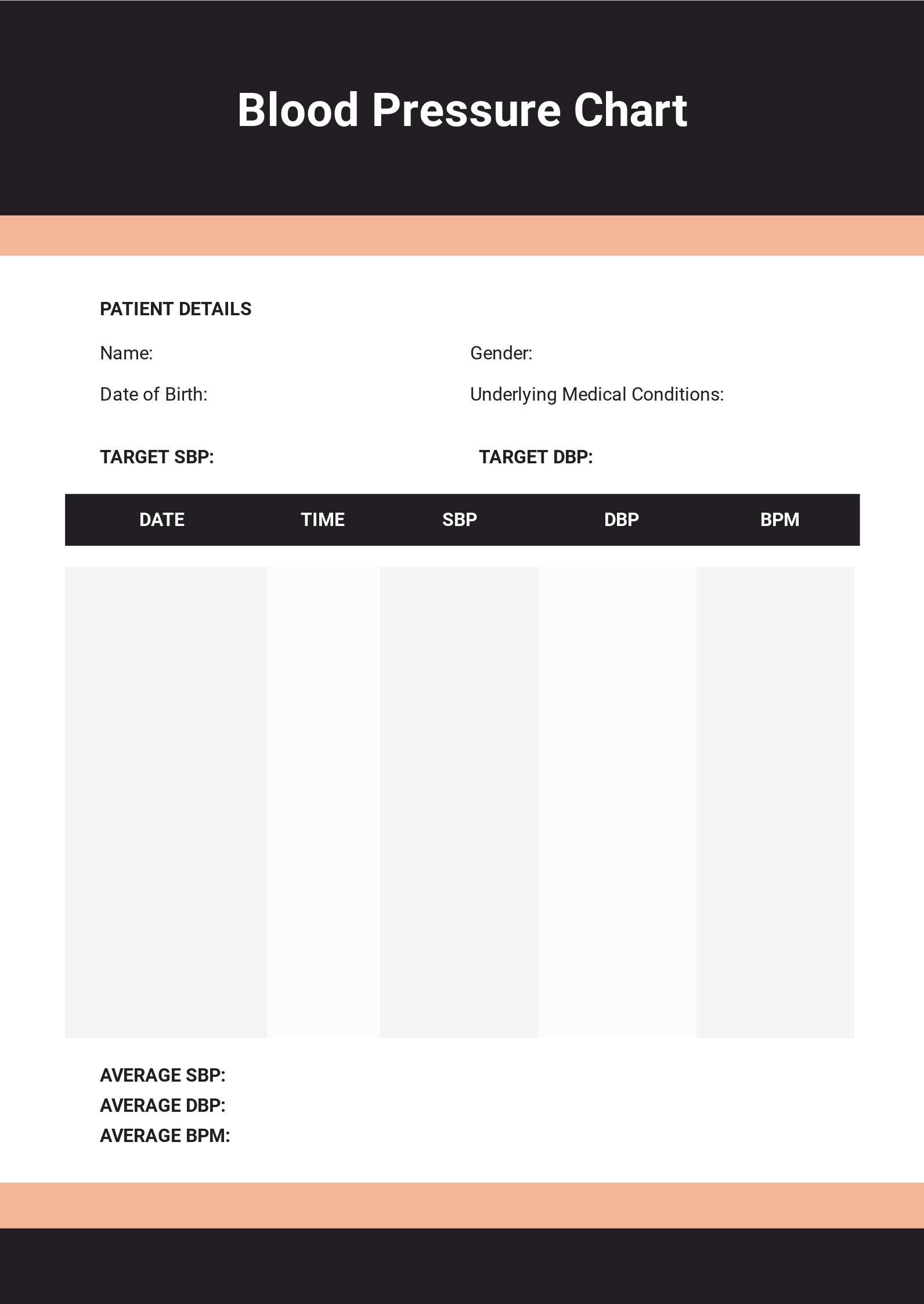 Blood Pressure Chart Age Wise PDF Template