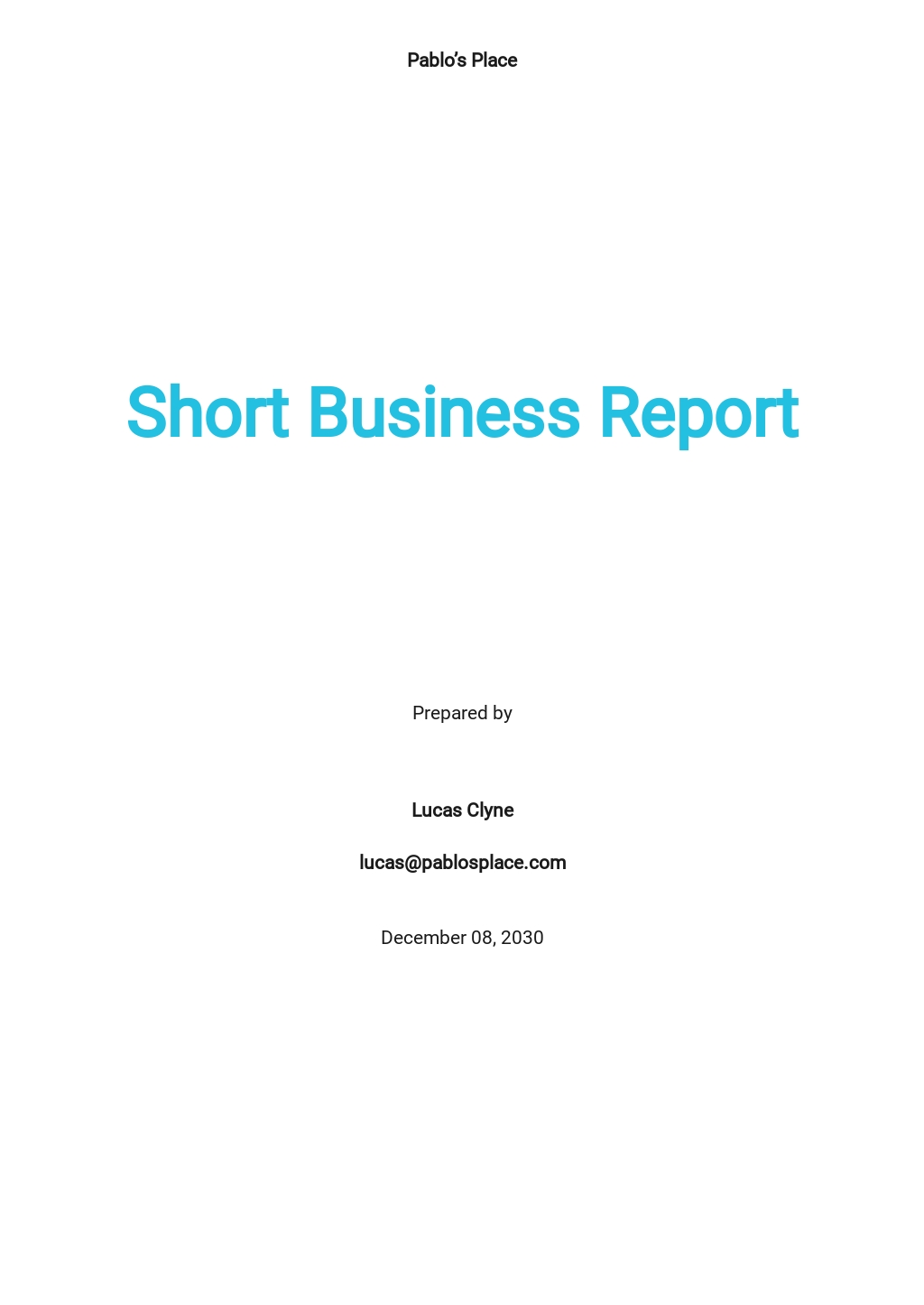 34 FREE Business Report Templates Edit Download Template