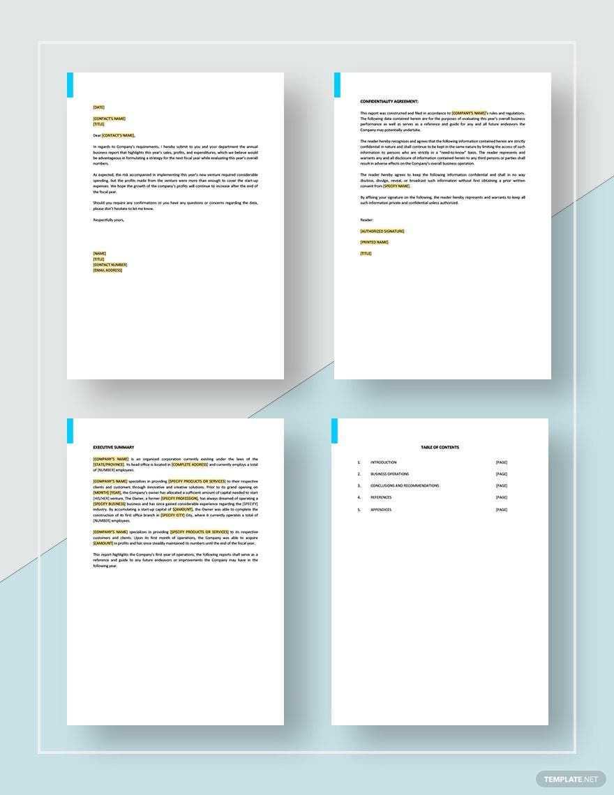 Short Business Report Sample Template Google Docs Word Apple Pages 