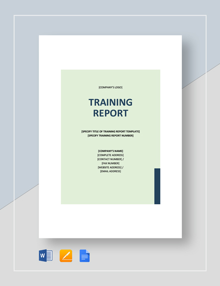 36 Training Report Templates Free Sample Example Format Download