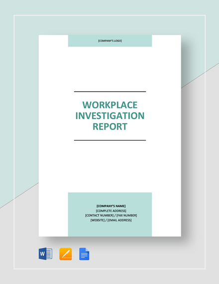 29+ Investigation Report Templates - Docs, PDF, Word, Pages