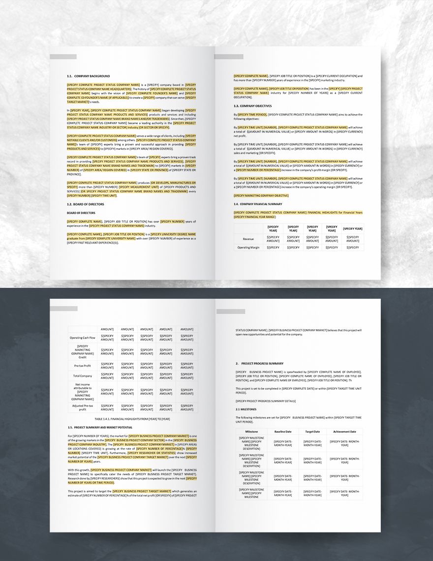 Free Project Status Report Template - Word, Google Docs, Apple Pages ...