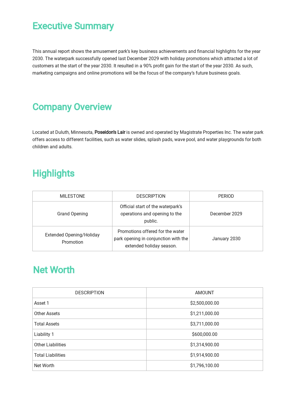 Year End Report Template Free PDF Google Docs Word Template
