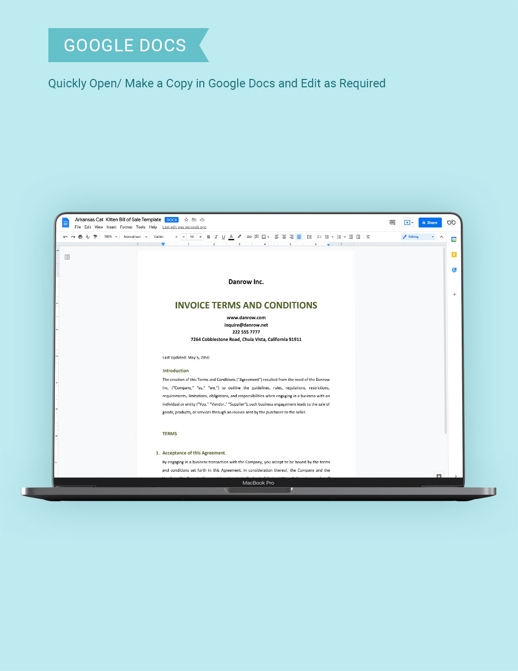 Invoice Terms And Conditions Template - Google Docs, Word | Template.net