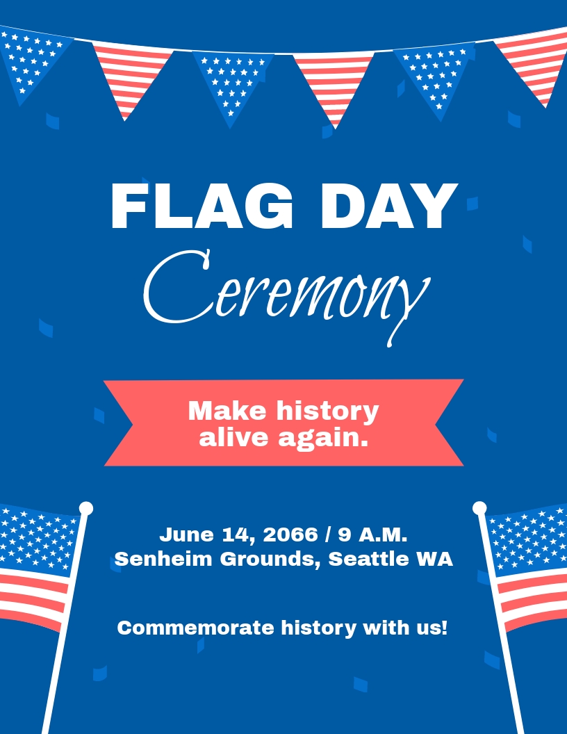 Flag Day Event Flyer | Template.net