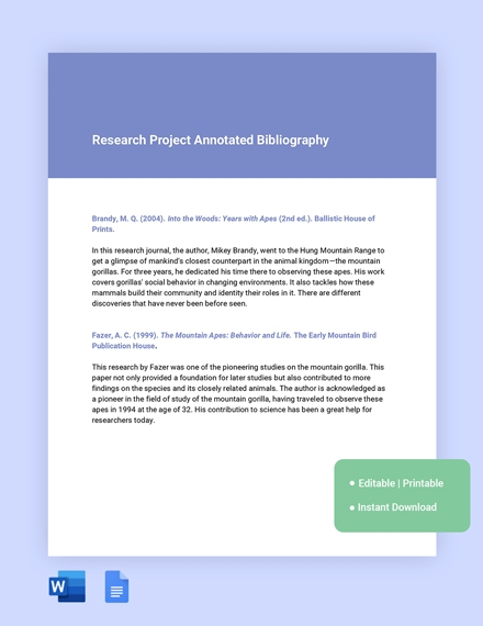 Free Annotated Bibliography Template - Download in Word, Google Docs ...