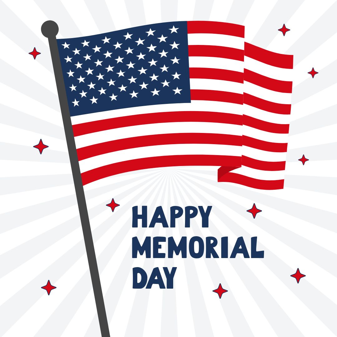 Free Cartoon Happy Memorial Day Template