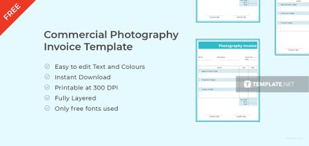 Free Commercial Photography Invoice Template: Download 78+ Invoices in ...
