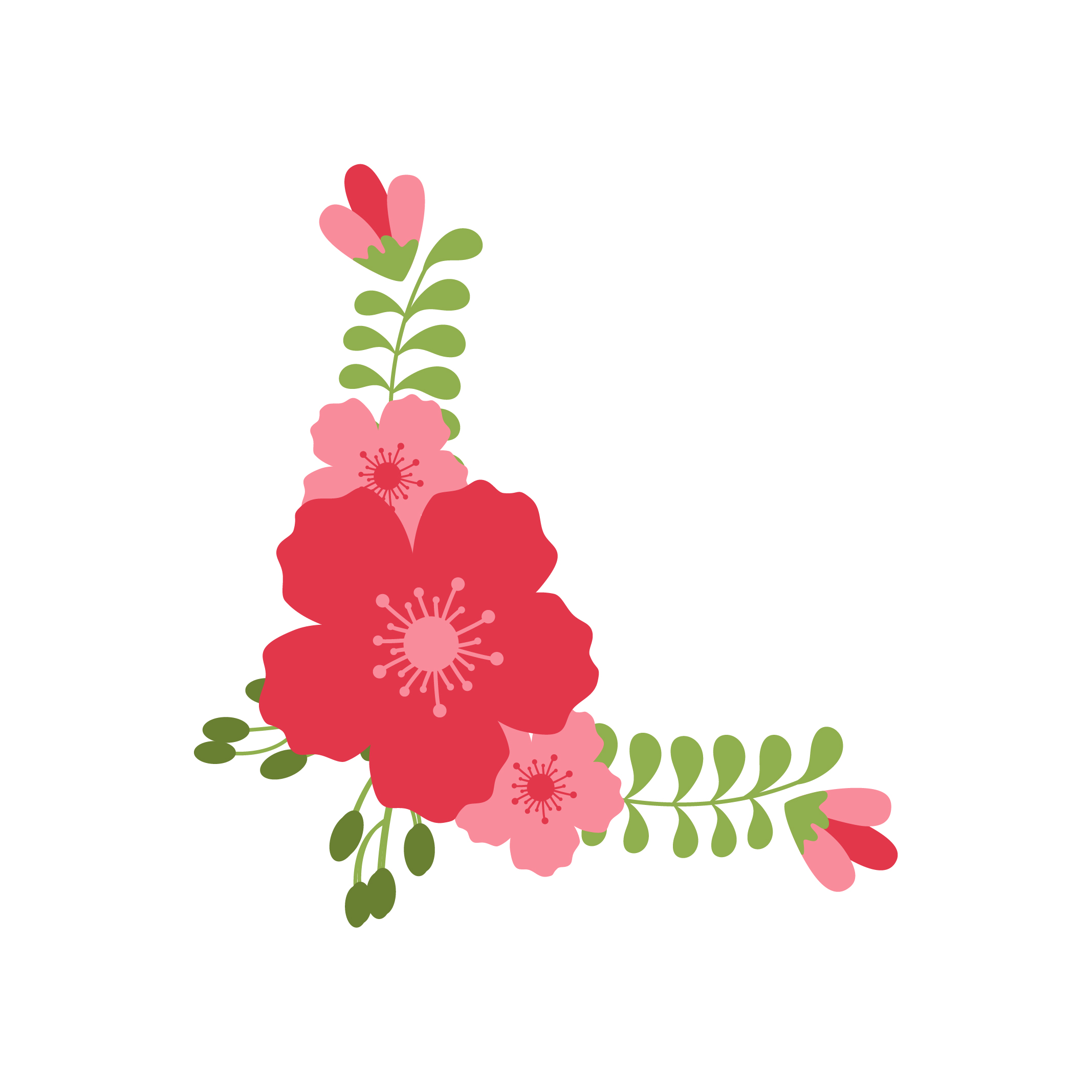 Flower Corner Borders Clip Art