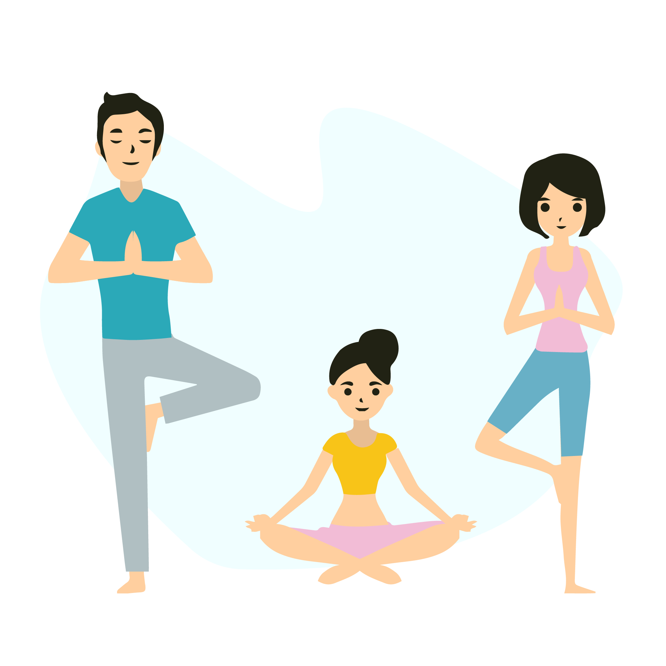 Family Yoga Clipart
