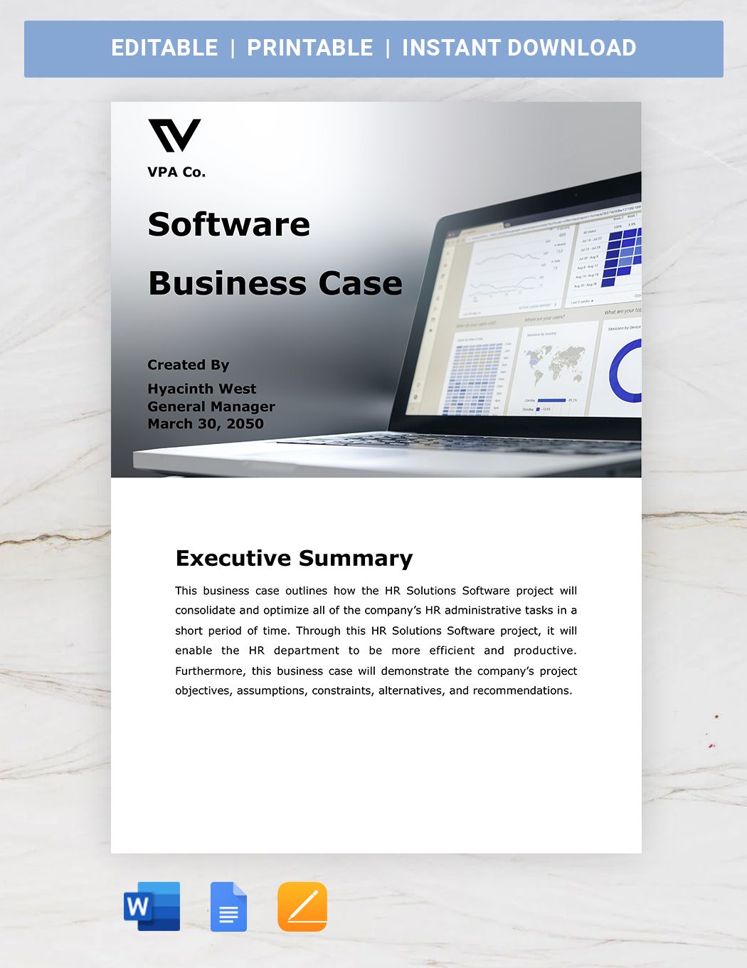 FREE Business Case Word - Template Download | Template.net