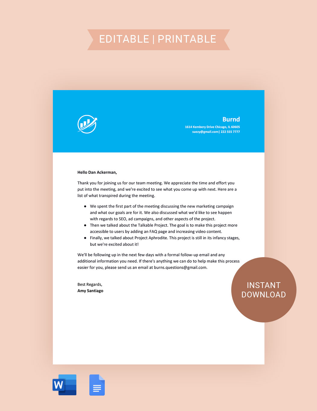 Free Sample Meeting Recap Template Word Google Docs Template