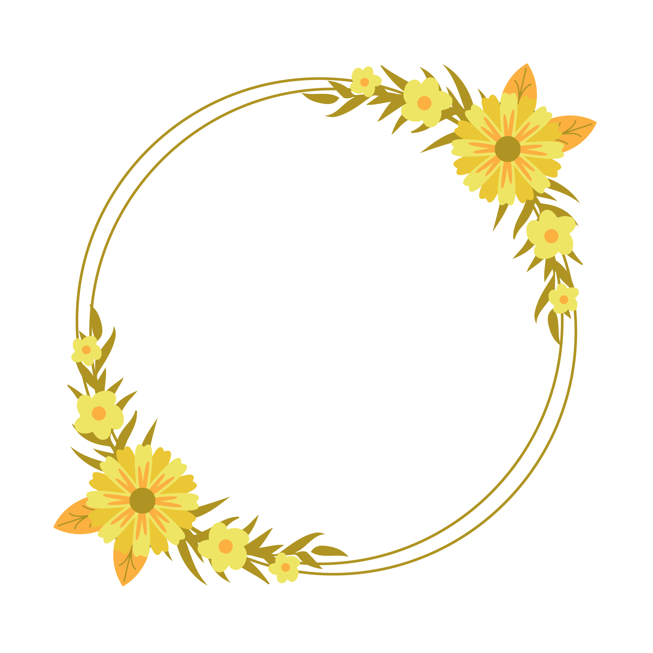 Round Floral Frame Background Template - Edit Online & Download Example ...