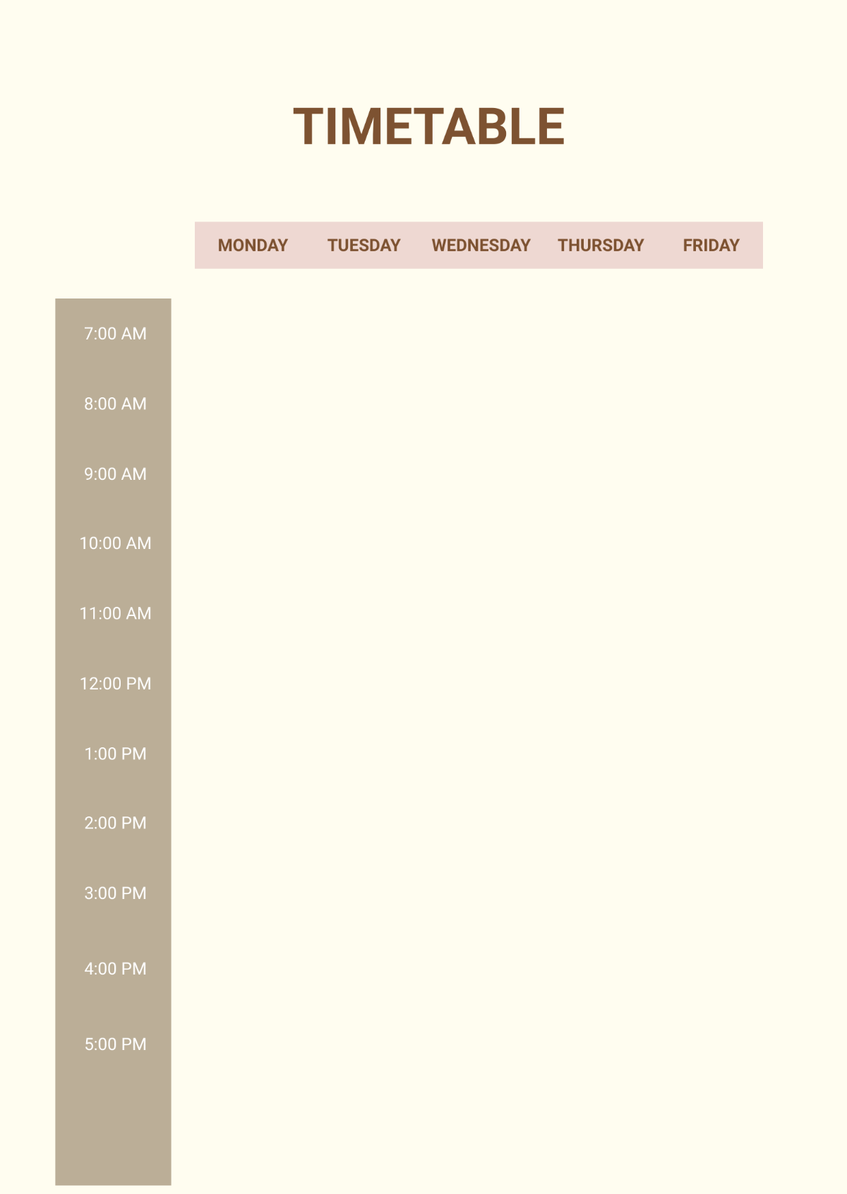 Free Table Templates To Edit Online