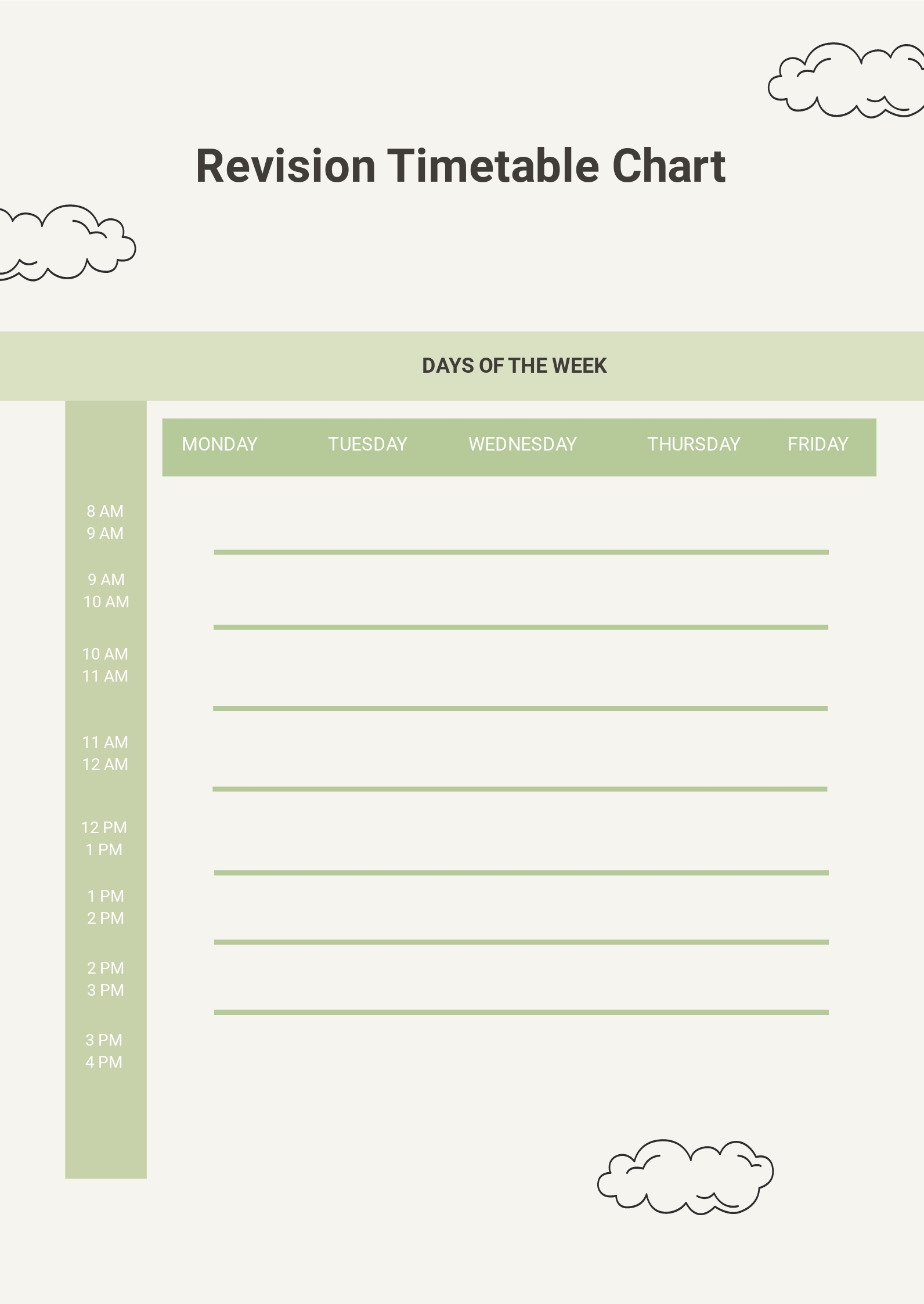 FREE Revision Timetable Template Download In Word Google Docs Excel 