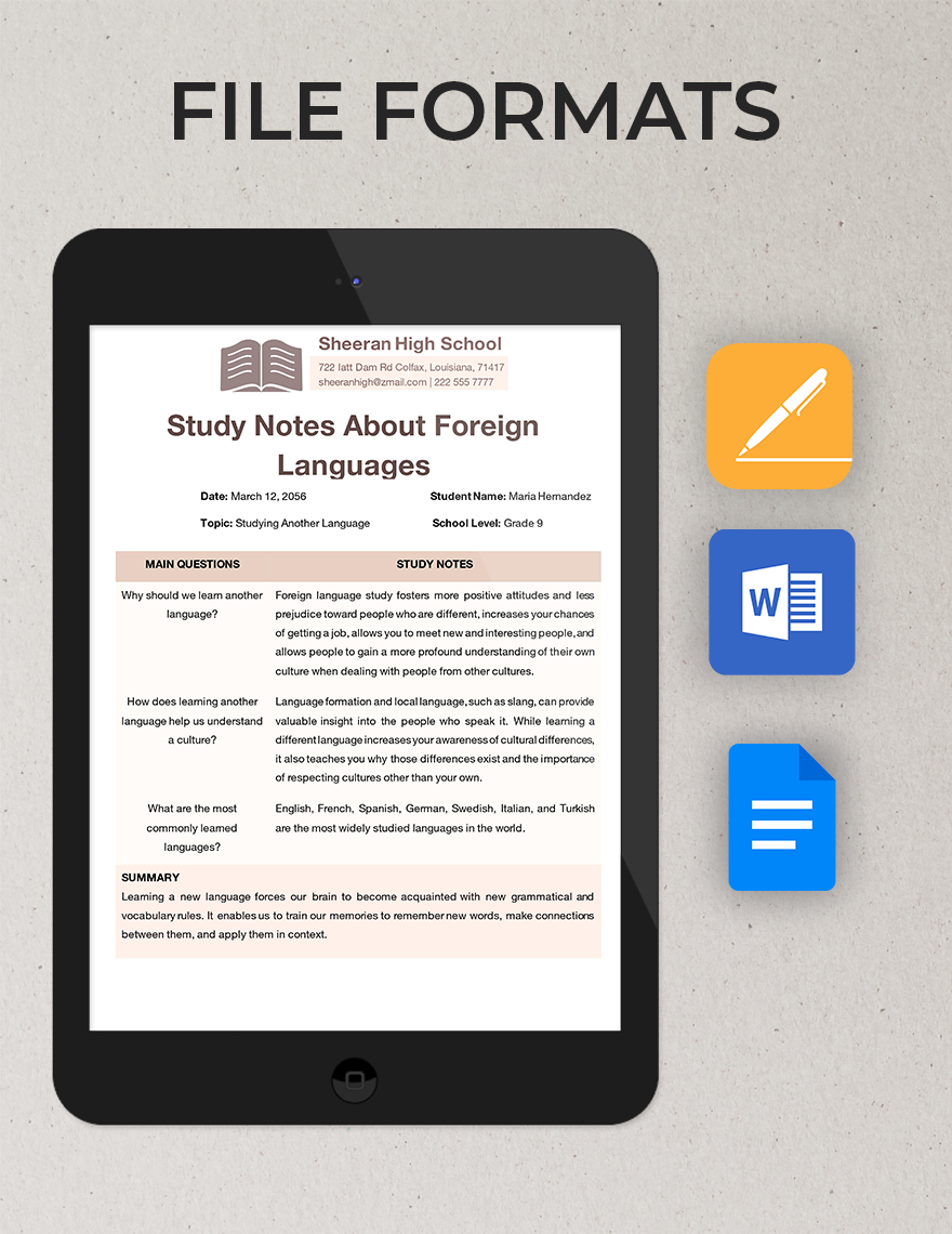 Free Blank Note Template - Word, Google Docs, Apple Pages | Template.net