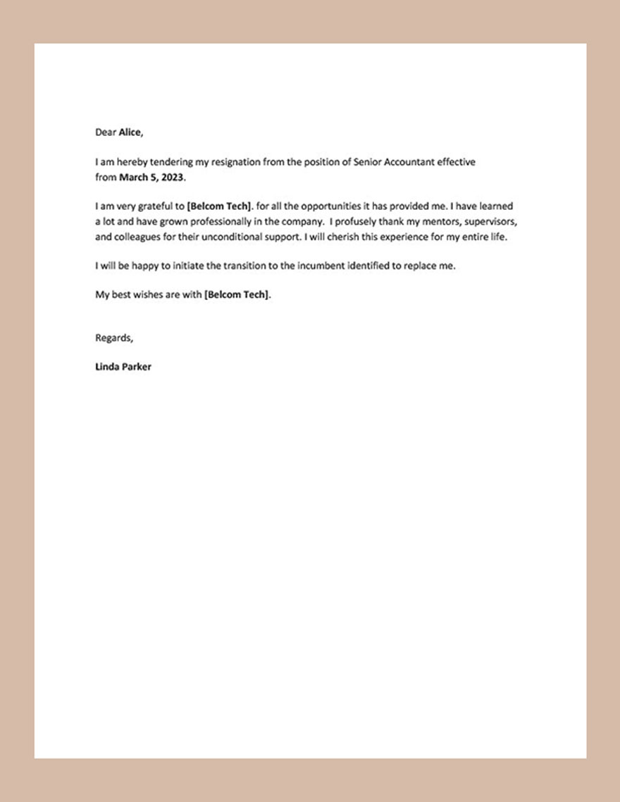 Best Of The Best Info About Resignation Letter Format Simple Customer 