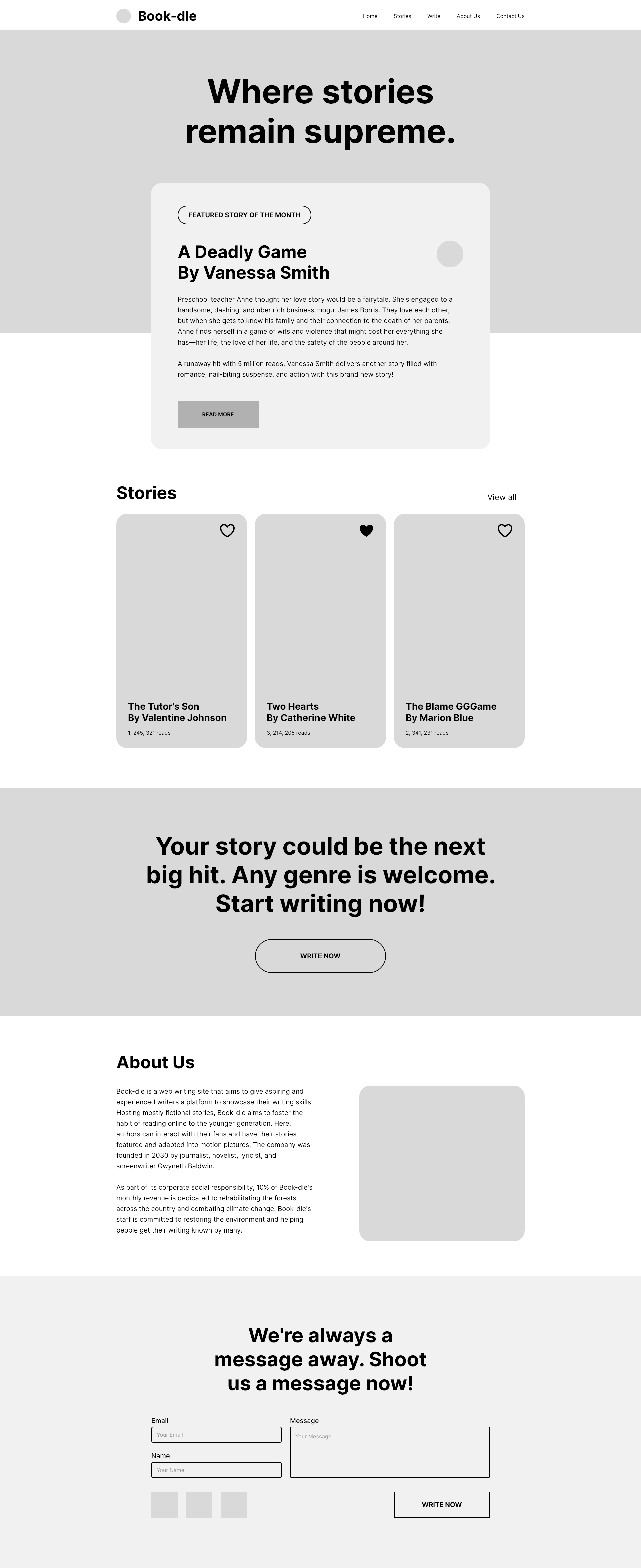 Contact Us Page Wireframe Template PSD Template