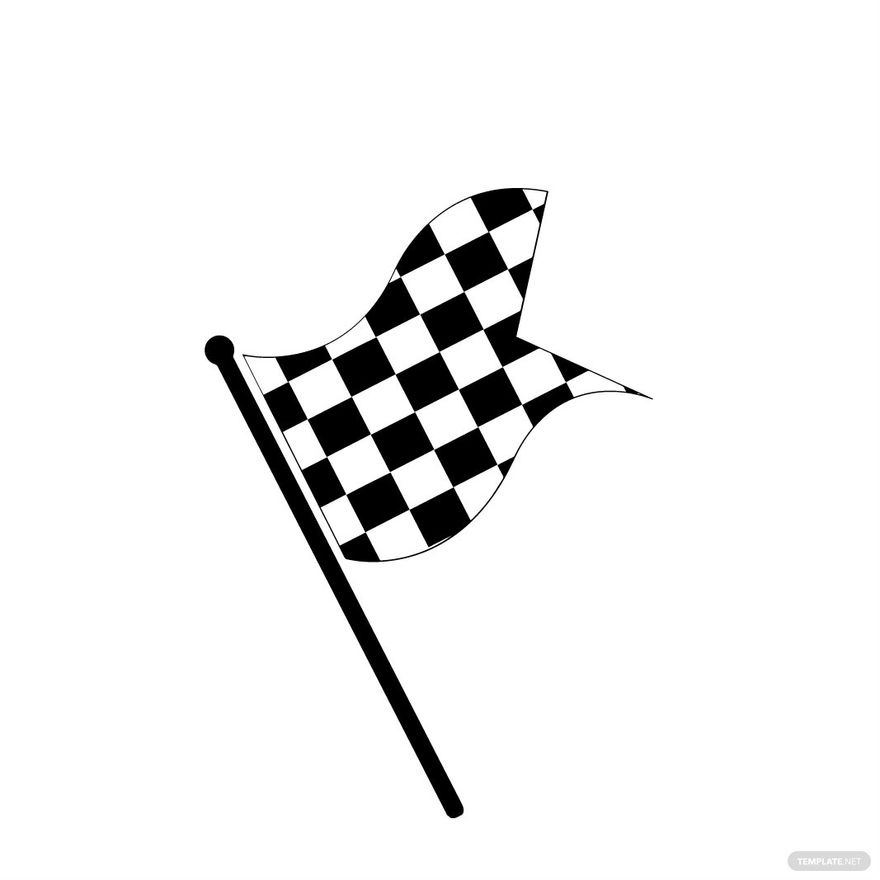 Free Small Checkered Flag Clipart Illustrator Template