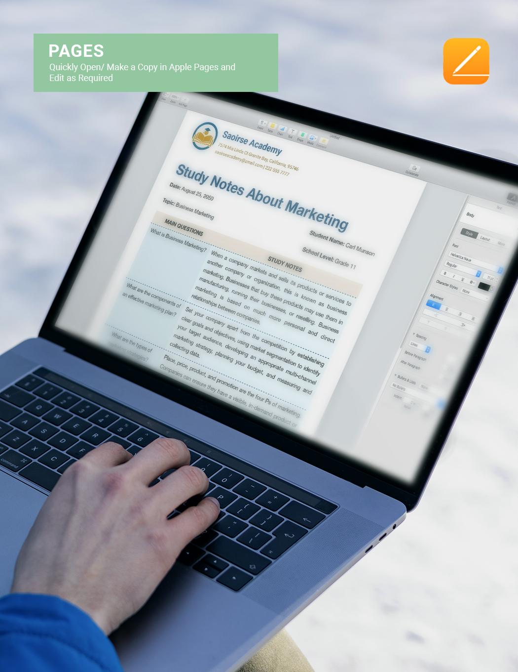 School Note Taking Template - Download in Word, Google Docs, Apple ...